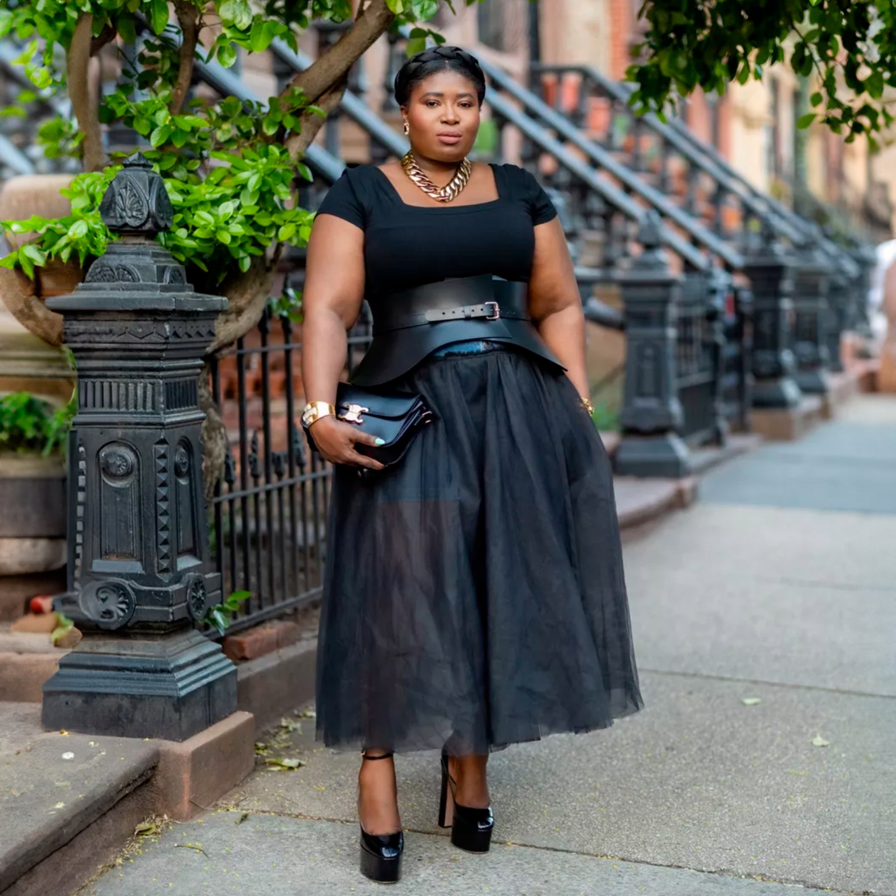 Leather Peplum Belt – Leather Basque Wide Waist Belt | BrunetkaHarness